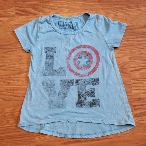 Marvel | Shirts & Tops | Marvel Captain America Girls Tee Size Xs ...